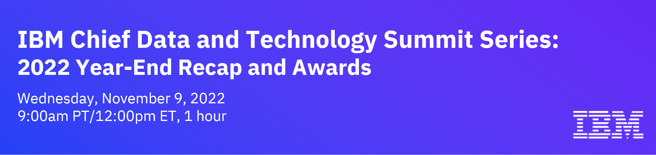 IBM 2022 November Event Banner